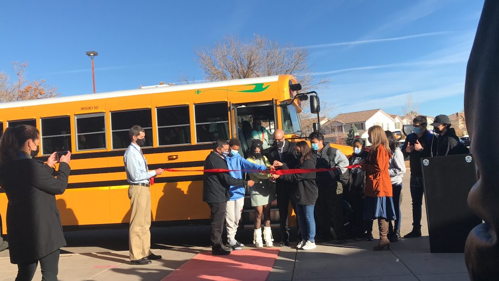 DPS Unveils District’s First Electric Bus | Denver Public Schools ...